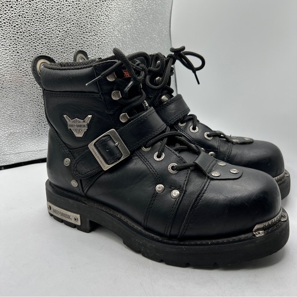 Harley-Davidson | Shoes | Harley Davidson Brake Buckle Black Leather ...